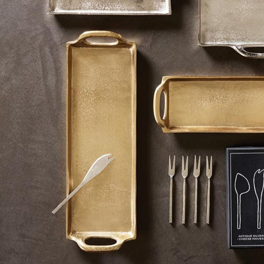 Narrow Gold Metal Tray – LndmarkClub
